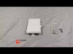 Alle montage licht grijs FTTH glasvezel doos voor 2pcs SC SX of LC DX adapter