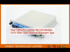 繊維光学 PLC のディバイダー 1x8 LGX モジュール、CATV の繊維光学の端子箱の挿入物のタイプ
