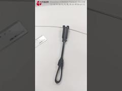 FTTH Plastic Drop Wire Clamp Kit di installazione di cavi neri per cavi da 2*3 mm a 2*5 mm