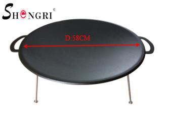 China Pre-seasoned oil coated Fry pan 58cm for Paella cooking for sale