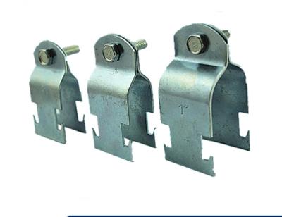 China Stainless Steel EMT Conduit Fittings Galvanized Stationary Strut Pipe Clamps for sale