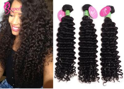 China 3 Bundles Peruvian Curly Hair Weave Natural Black Virgin Human Hair for sale