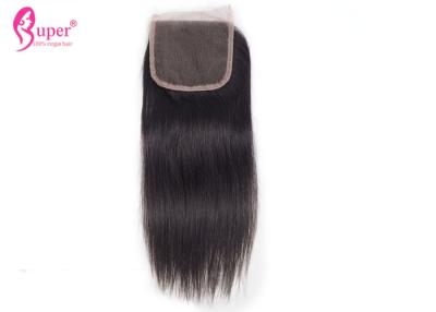 China Remy Virgin Hair Closures Straight Swiss Lace Closure Baby Hair Free Part 4x4 for sale