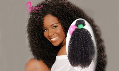 China 100% Raw Malaysian Hair Extensions Bundles Weave Kinky Curly Natural Black for sale