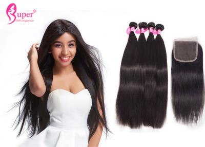 China 30 Inch Peruvian Straight Hair Extensions 100% Raw Human Hair No Tangling for sale