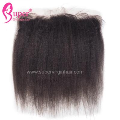 China Kinky Straight 13x4 Lace Frontal Closure Sew In Weave Virgin Hair Weaving Afro Style for sale