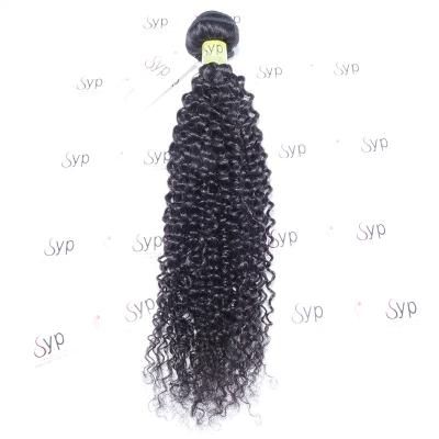 China Natural Black Virgin Indian Remy Hair Extensions Kinky Curly Double Drawn Strong Weft for sale