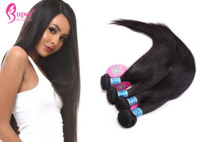China Double Drawn Hair Weaving Tangle Free No Shed Silky Straight Color Black Beauty for sale