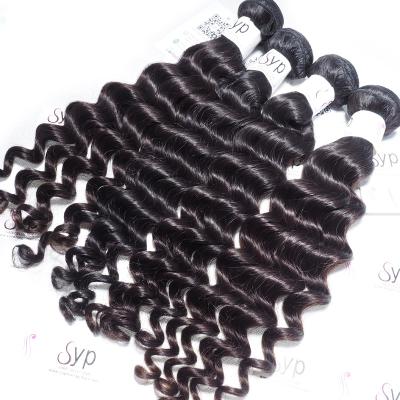 China Virgin Indian Afro Deep Wavy Hair Weft Extensions Pieces Full Cuticle Aligned for sale