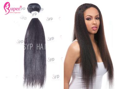 China Tangle Free Indian Remy Hair Extensions , Yaki Straight Weave Human Hair Pieces for sale