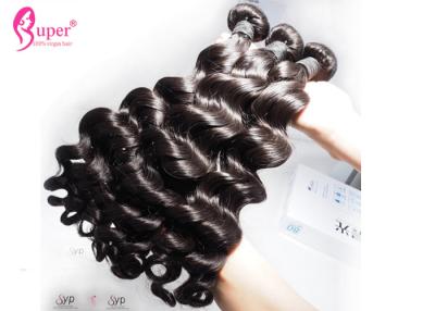 China Indian Remy Wet And Wavy Loose Deep Wave Human Hair Bundles Natural Black #1b for sale