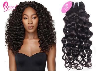 China Double Drawn Indian Remy Hair Extensions  , Virgin Jerry Curl Human Hair Weave Bundles for sale
