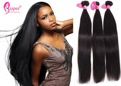 China Black Real Human Hair Extensions Swiss Lace Frontal 13 * 4 Pre Plucked Straight Weave for sale