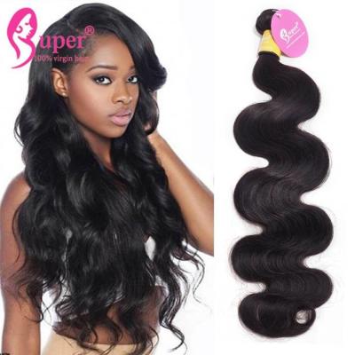China Natural Unprocessed Brazilian Virgin Hair Body Wave Super Double Drawn for sale