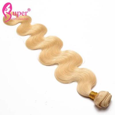 China Double Drawn Blonde Ombre Hair Extensions Russian Body Wave Bundle Weave Australia for sale