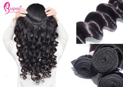 China Virgin Loose Curl Weave Hair Bundles With Frontal Double Drawn Smooth And Soft for sale