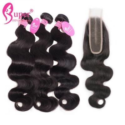 China Smooth Brazilian Virgin Hair Extensions Human Hair Weave Bundles 24 26 30 Inch for sale