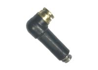 China Two Spring Bended Black Auto Spark Plug Cap Resistor 1KΩ 30KV for High Voltage Ignition System for sale