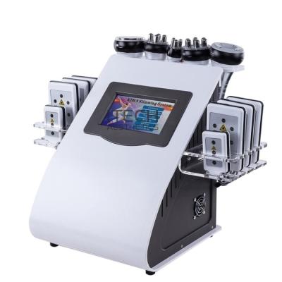 China 6 em 1 laser do vácuo da cavitação do RF reduza o dispositivo do emagrecimento do corpo de máquina das celulites à venda