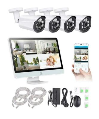 China 4ch POE NVR Kits 2.0MP IP Camera + Display Screen for sale