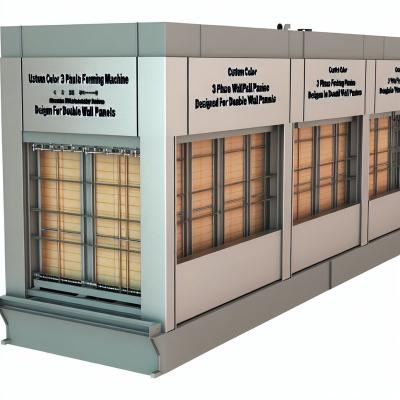 Cina Macchina di formazione di pannelli murali a 3 fasi a colori personalizzati per pannelli a doppia parete in vendita
