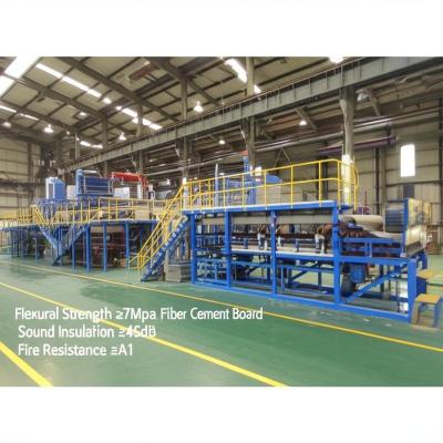 China Flexural Strength ≥7Mpa Fiber Cement Board Production Line with Sound Insulation ≥45dB Fire Resistance ≥A1 for sale