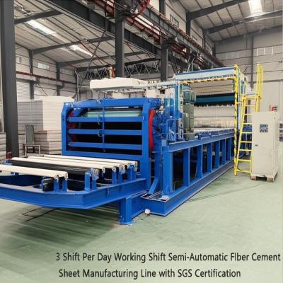 China 3 Shift Per Day Working Shift Semi-Automatic Fiber Cement Sheet Manufacturing Line with SGS Certification for sale
