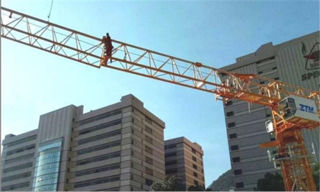 Assembled tower crane
