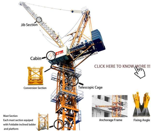 5.Luffing jib tower crane main parts