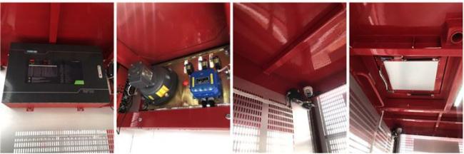7.Inside the construction hoist lift