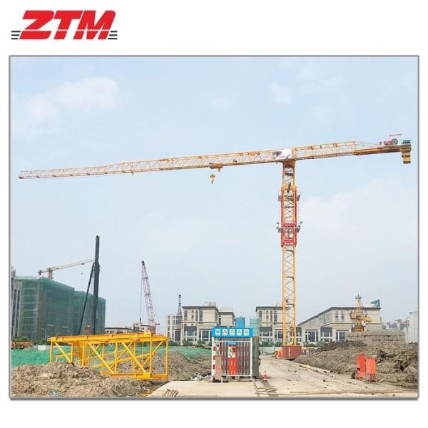 Quality ZTT156 Flattop Tower Crane 8t Capacity 65m Jib Length 1.3t Tip Load With Inclined Ladder Design for sale