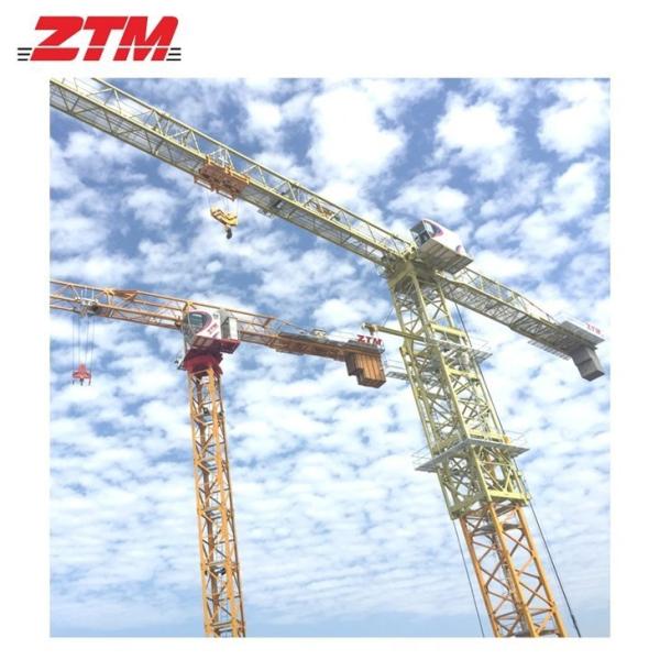 Quality ZTT226 Flattop Tower Crane 10t Capacity 70m Jib Length 2t Tip Load With Inclined Ladder for sale