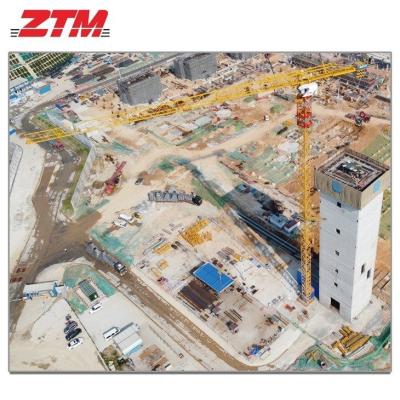 China ZTT226 Flattop Tower Crane 10 t Kapazität 70 m Schieferlänge 2 t Spitze Belastung mit geneigter Leiter zu verkaufen