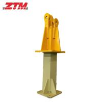 China L69 Tower Crane Fixed Foundation Leg Q345b Steel 950-1250mm Height 450x450mm Base Plate for sale