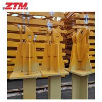 China L69 Tower Crane Fixed Foundation Leg Q345b Steel 950-1250mm Height 450x450mm Base Plate for sale