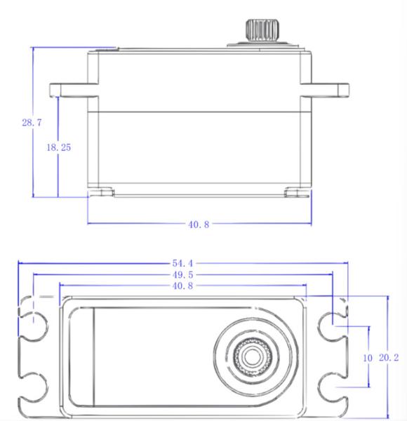 Quality TIANKONGRC TD-9412MG 12KG Waterproof Full Metal Case Low Profile Digital Servo for sale
