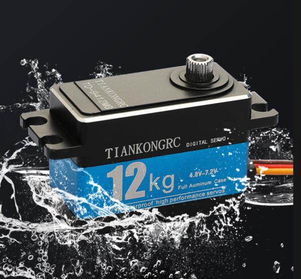 Quality TIANKONGRC TD-9412MG 12KG Waterproof Full Metal Case Low Profile Digital Servo for sale