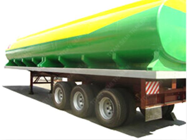 semi-trailer self supporting fuel tanker trailer