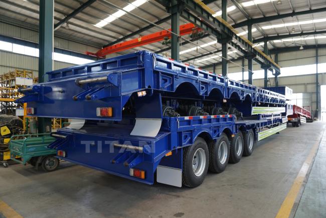 We can provide a different number of heavy machine loading low loader trailer of axle.