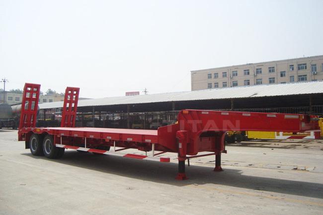 We can provide customers with a low number of low loader semi trailer.