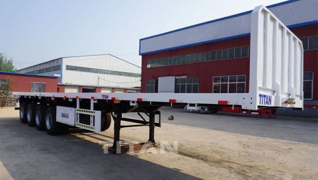 4Axles container flatbed trailer