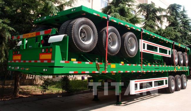 40ft tri-axle flatbed truck trailer