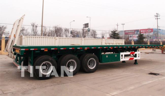 40ft tri-axle flatbed truck trailer