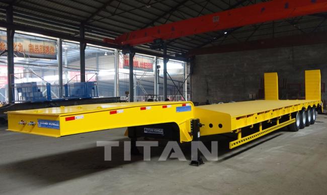 low bed with the hydraulic ramps