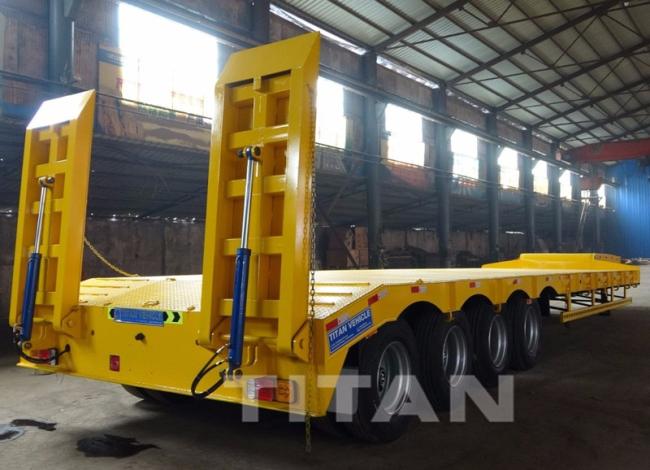 low bed with the hydraulic ramps