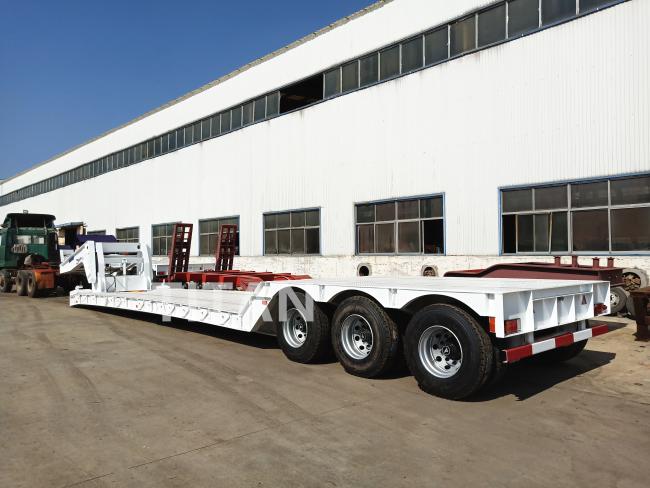 TITAN 3 axles 100 ton  military lowboy trailer for sale  with dolly
