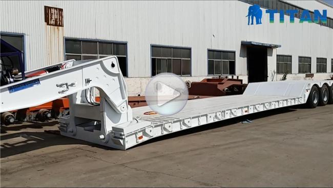TITAN 3 axles 100 ton  military lowboy trailer for sale  with dolly