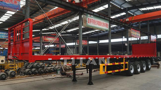 45 ft flat body decks container platform flatbed semi trailers 