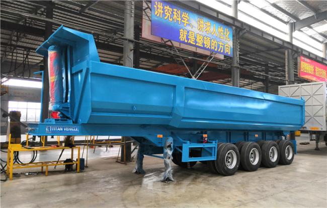 4 Axle U Shape Hydraulic End Tipper Dump Trailer