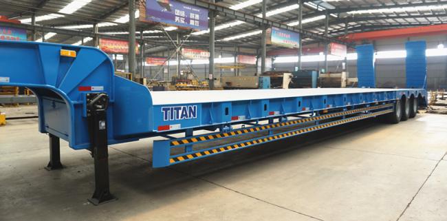 Heavy Haul Tri Axle 60/80 Tons Low Deck Lowbed Trailer for Senegal